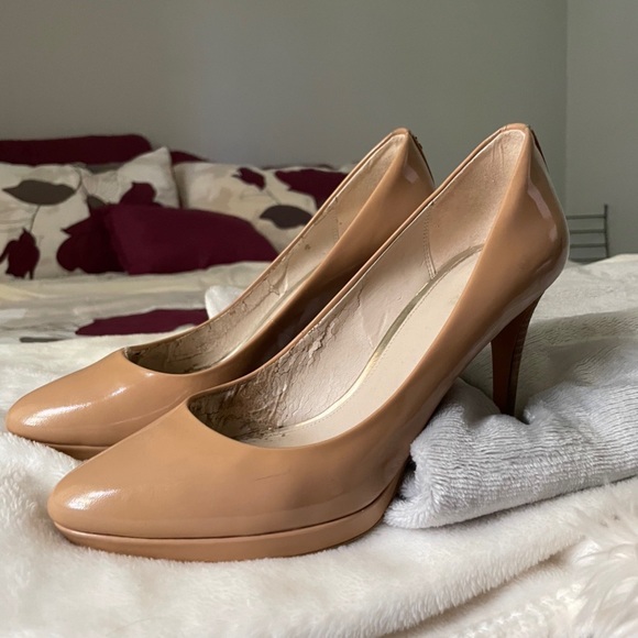 Coach | Shoes | Coach New York Beige 4inch Heels | Poshmark